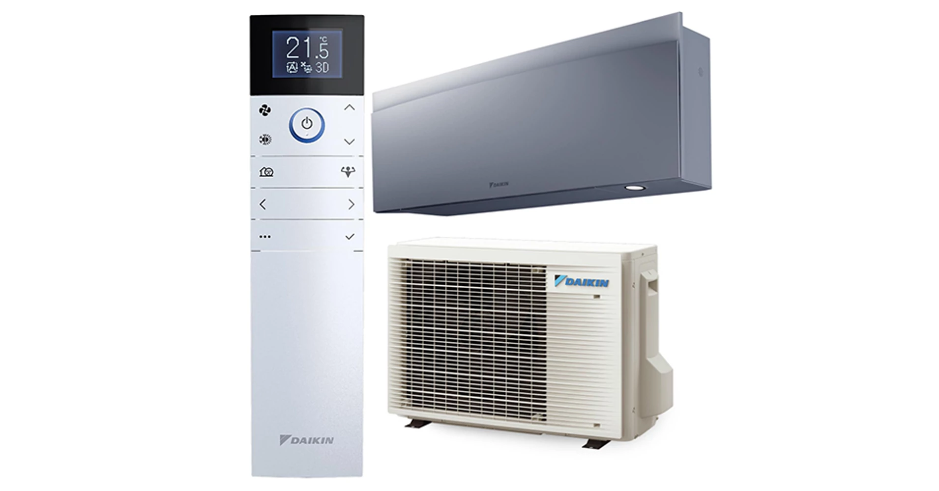 Daikin Emura ezüst FTXJ35AS/RXJ35A (kültéri + beltéri egység) Oldalfali split klíma, 3,5 kW ...